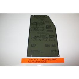 DATA PLATE M998 (HMMWV)